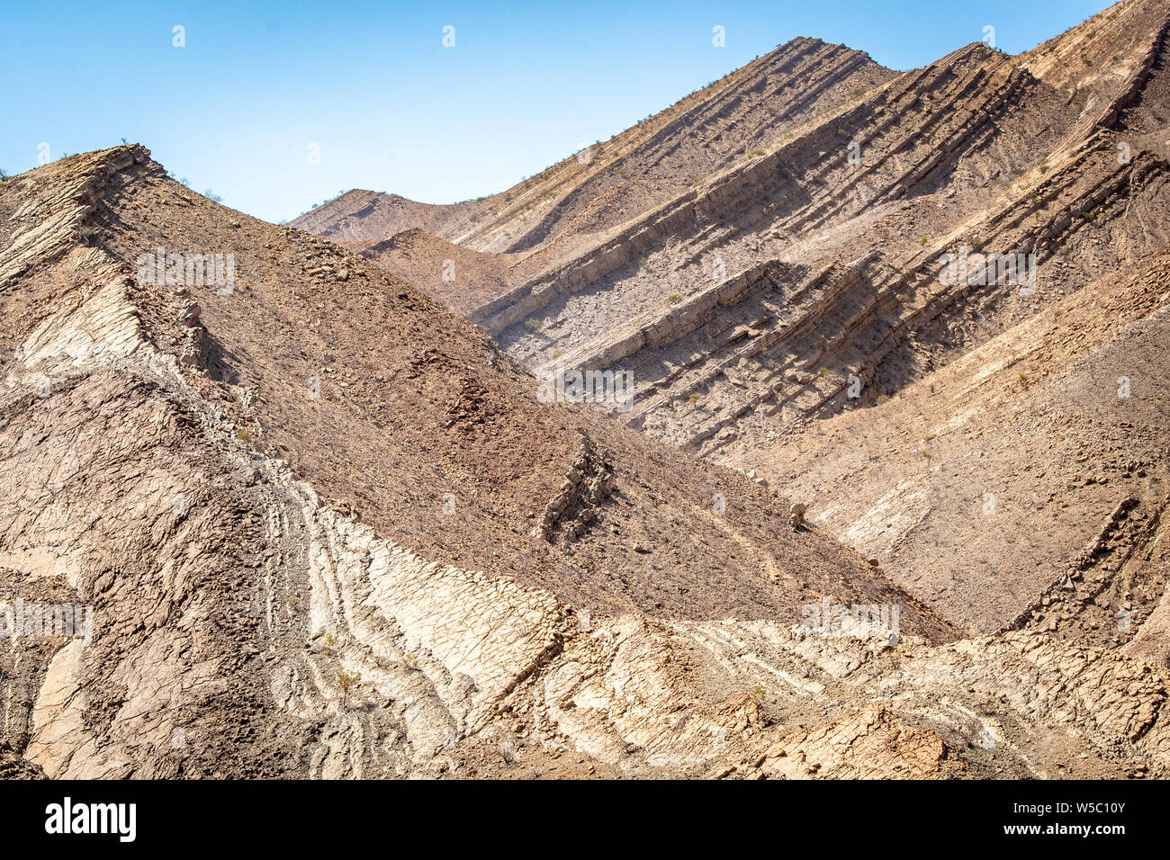 The rugged mountain sides of the Danakil Depression , Ethiopia Stock ...