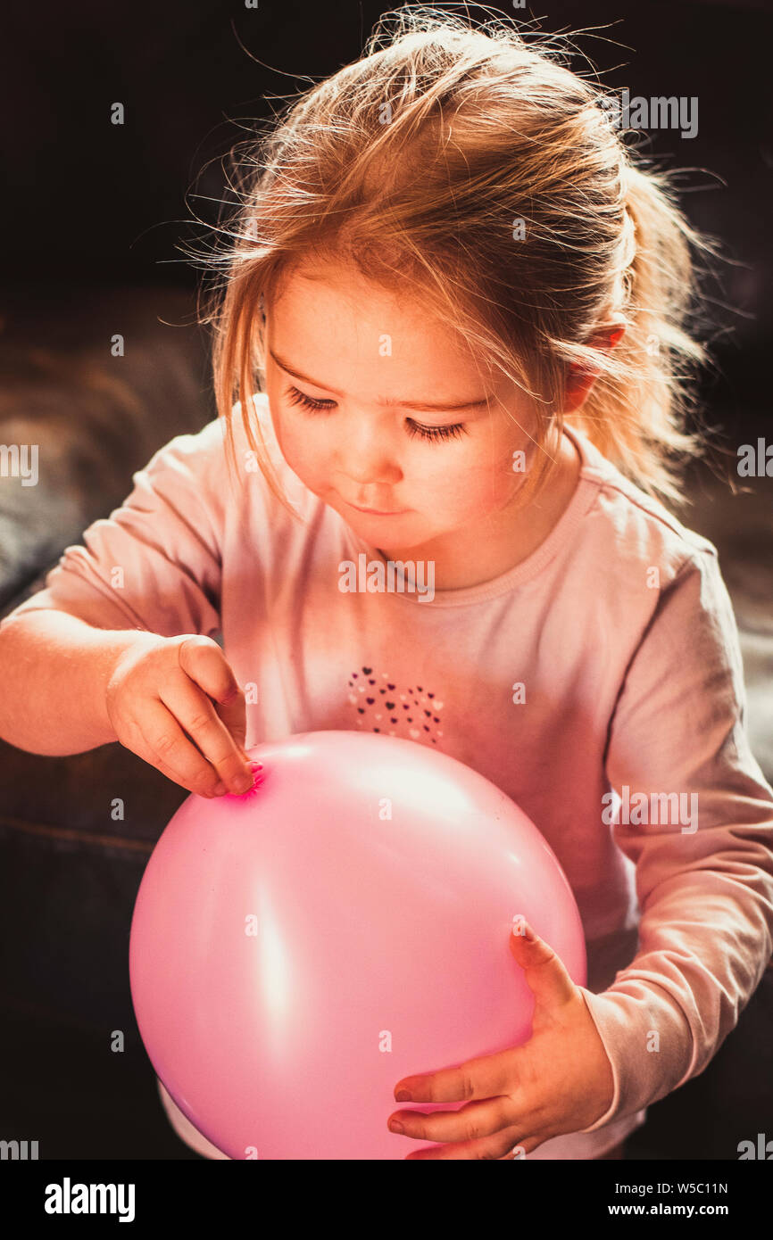 Pink 3 year old girl child hi-res stock photography and images - Alamy