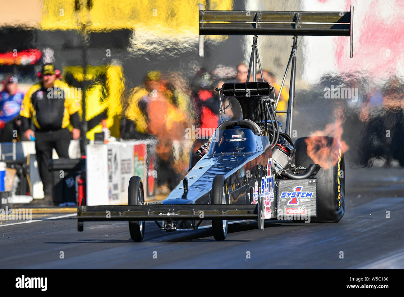 Sonoma, California, USA. 27th July, 2019. Steve Faria in his top fuel ...