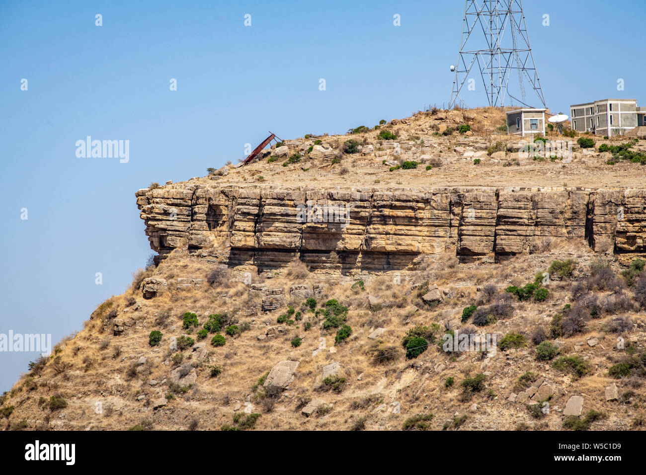 A view of the side of a cliff Danakil Depression,Ethiopia Stock Photo ...