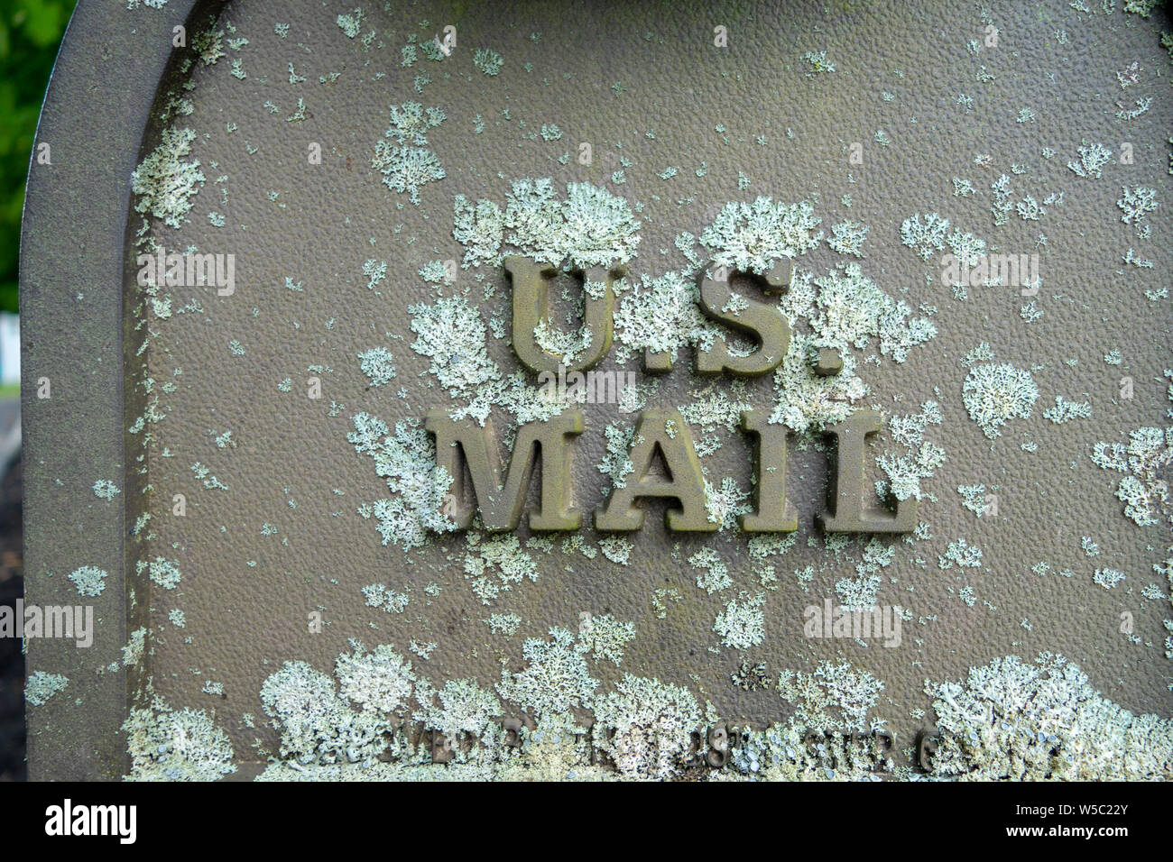 Front yard street mailbox with weathering and staining Stock Photo - Alamy