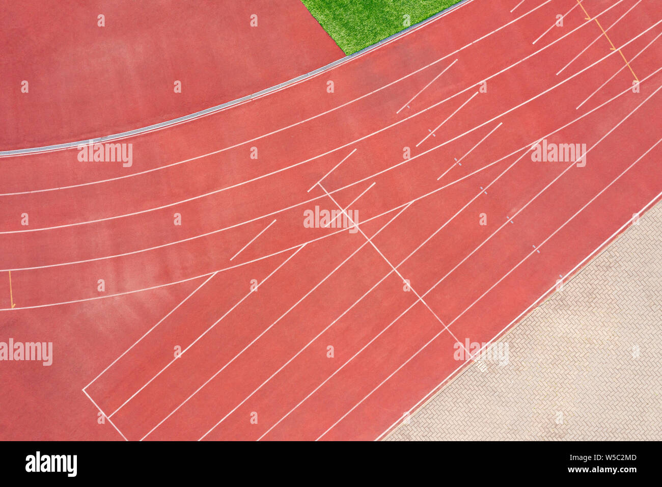 running track background. cinder track in detail in a stadium Stock ...