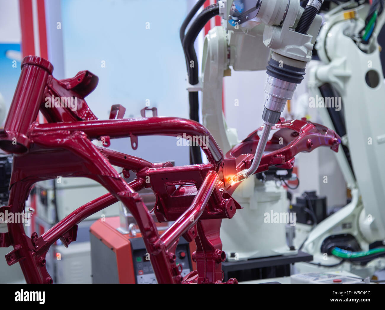 Automated robotic arm welding in automotive industry Stock Photo - Alamy