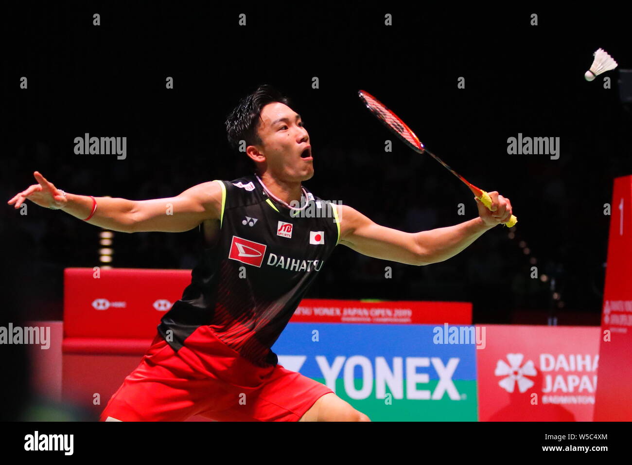 Tokyo, Japan. 27th July, 2019. Kento Momota (JPN) Badminton : Daihatsu Yonex Japan Open 2019 Men ...