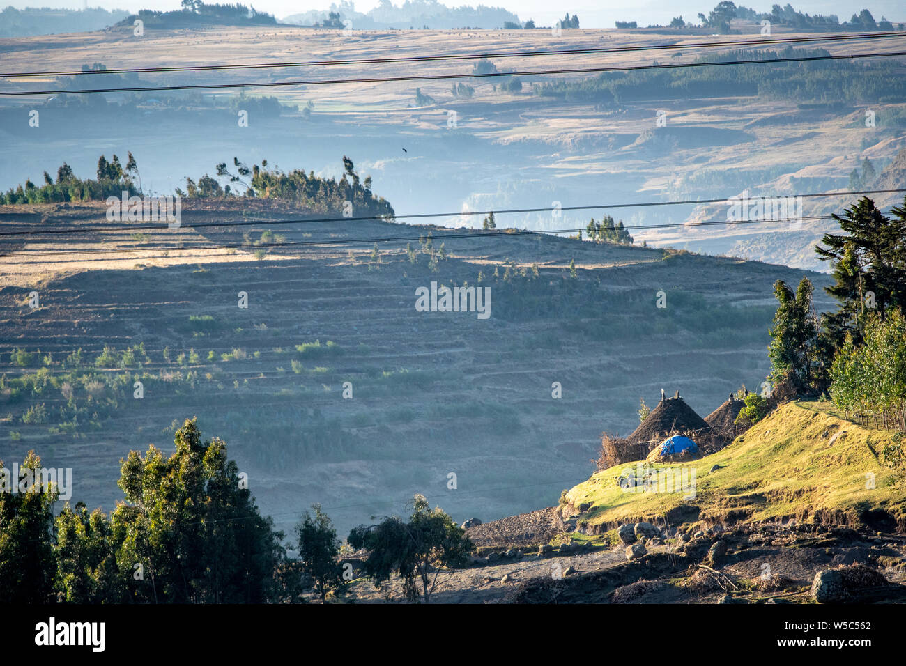 The rolling hillsides of Debre Berhan, Ethiopia Stock Photo - Alamy