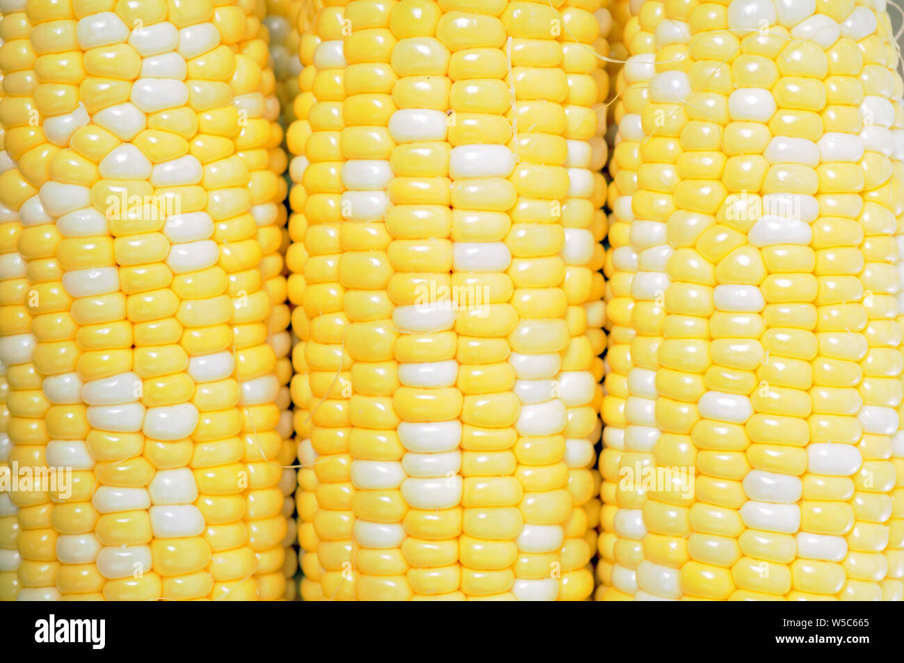 fresh sweet corn display at market place Stock Photo - Alamy