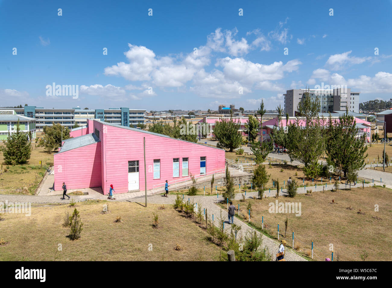 The campus of Debre Berhan University, Debre Berhan, Ethiopia Stock ...