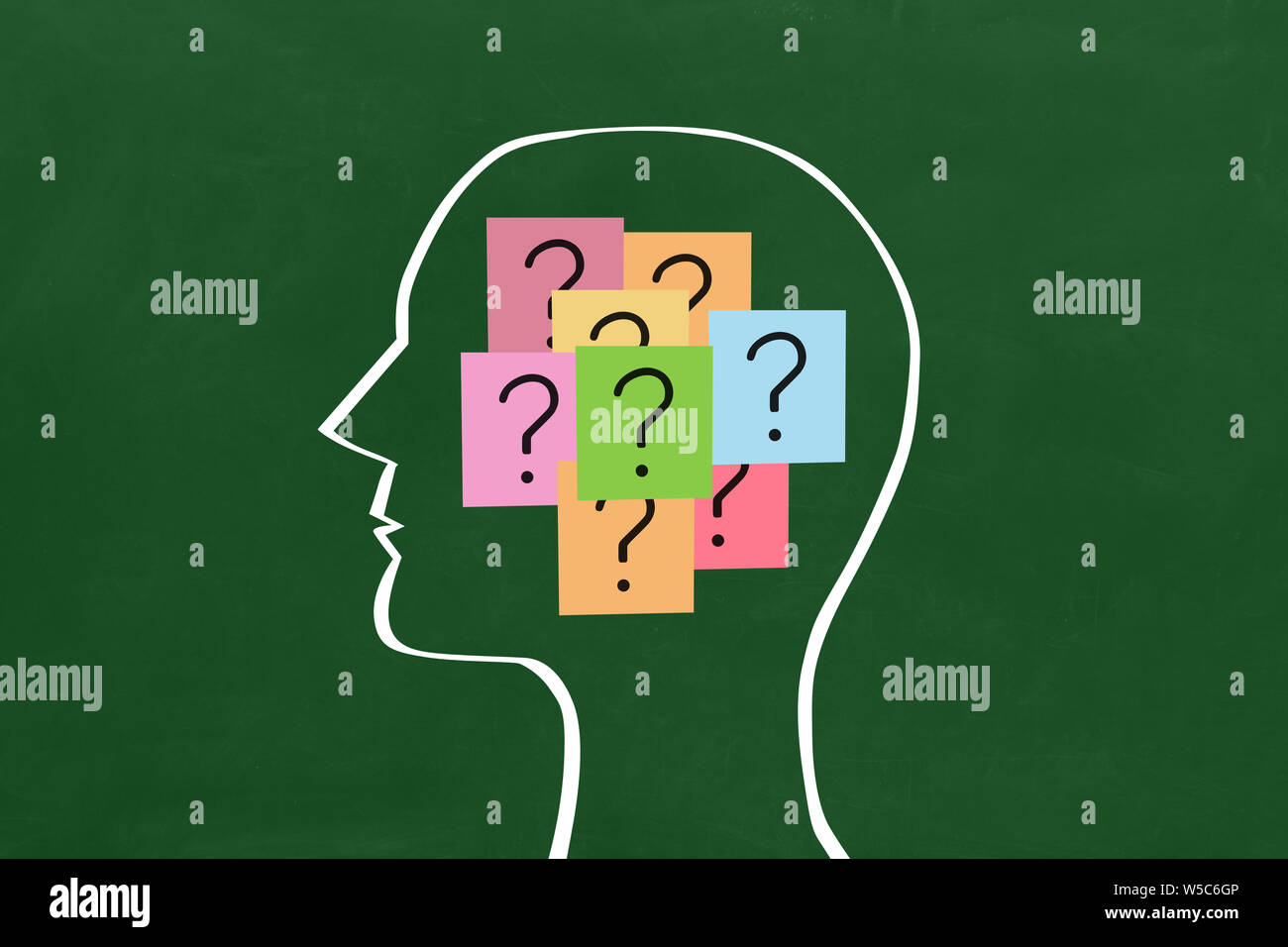 Question mark man head symbol hi-res stock photography and images - Alamy