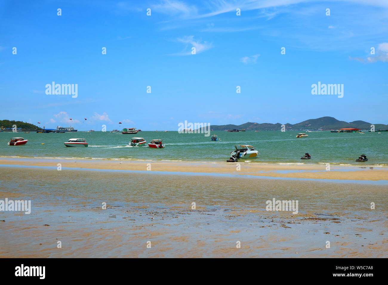 Outdoor activities of at the beach during a summer holidays Stock Photo ...