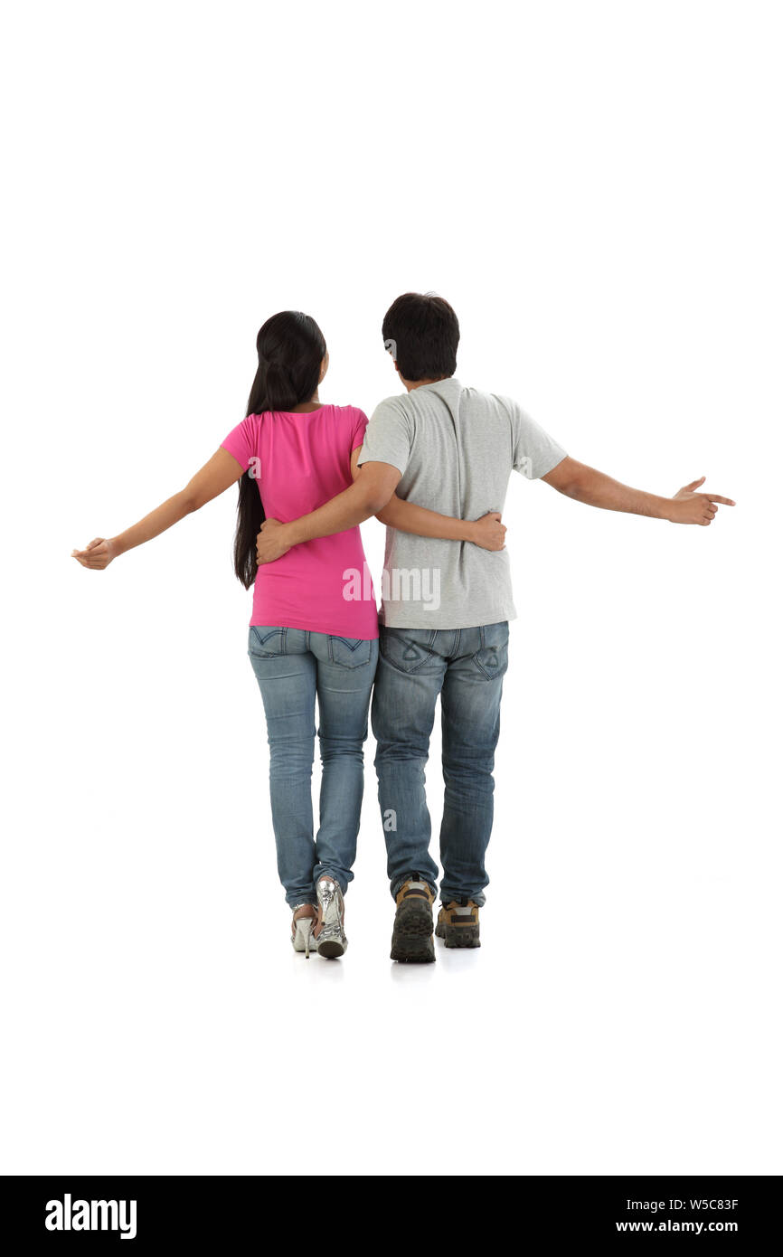 Romantic couple walking in love Cut Out Stock Images & Pictures - Alamy