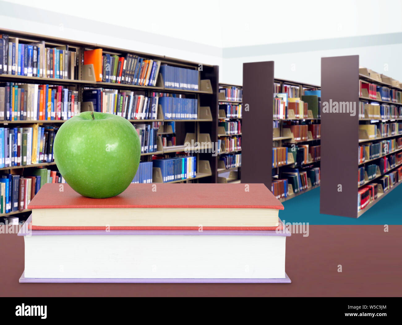 stack of books in library for education concept Stock Photo - Alamy