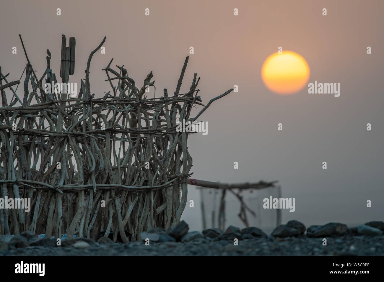 Houses of the Afar people in the Danakil Depression , Ethiopia Stock ...