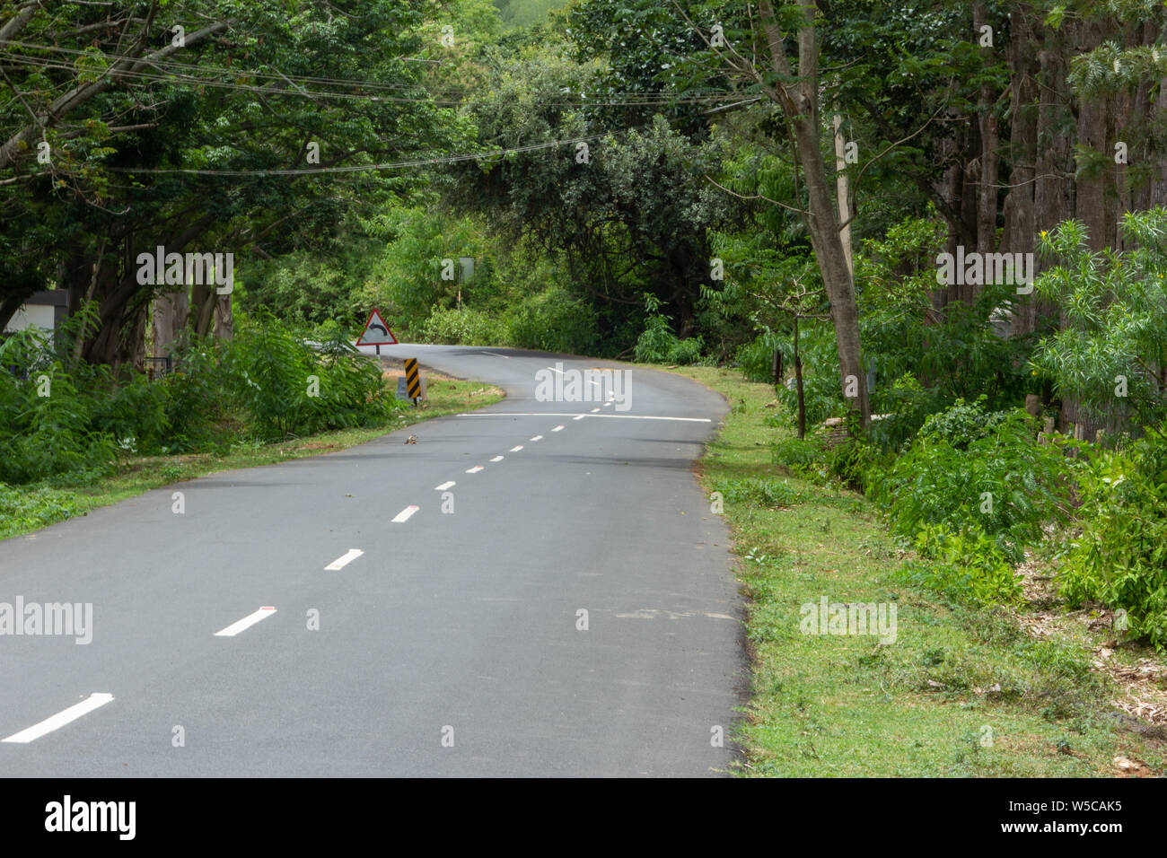 Beautiful Ghat road along the mountain range of Talamalai Reserve Forest, Hasanur, Tamil Nadu ...