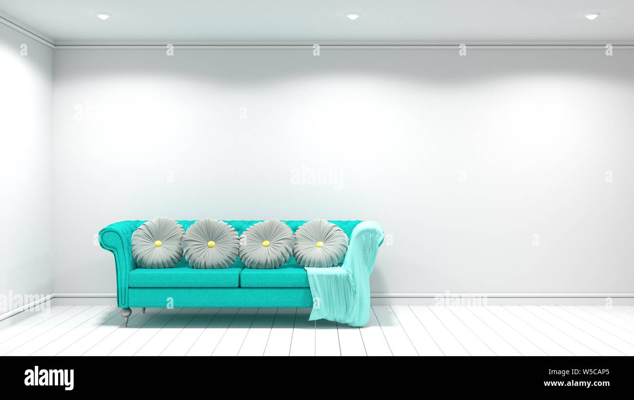 Empty white background living room hi-res stock photography and images ...