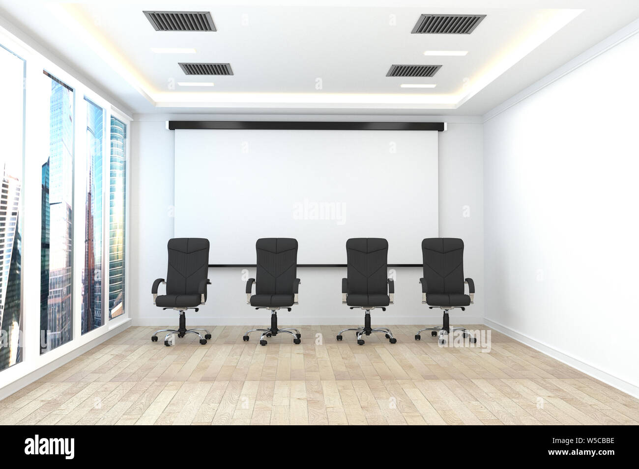 Office business - beautiful boardroom meeting room and conference table ...