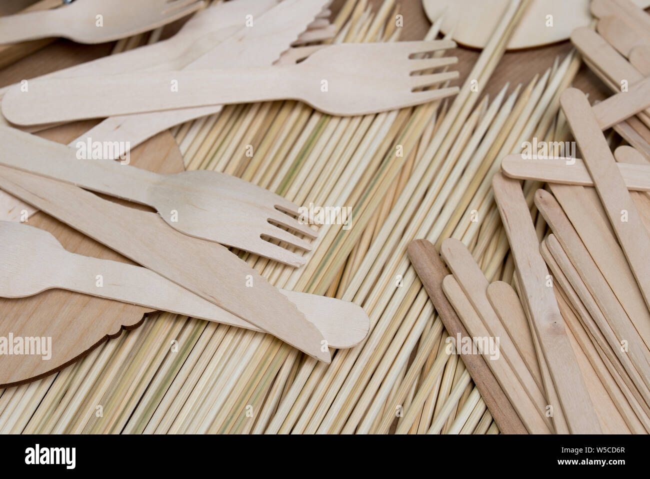 group of small wooden objects closeup Stock Photo - Alamy