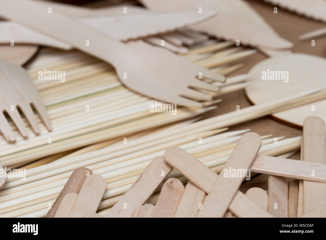 group of small wooden objects closeup Stock Photo - Alamy