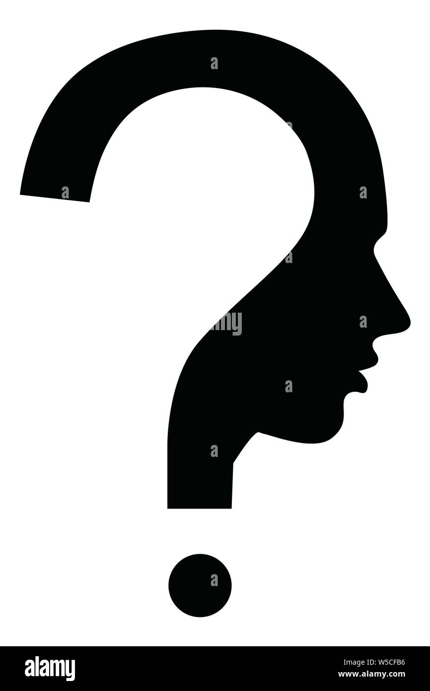 Question mark man head symbol hi-res stock photography and images - Alamy
