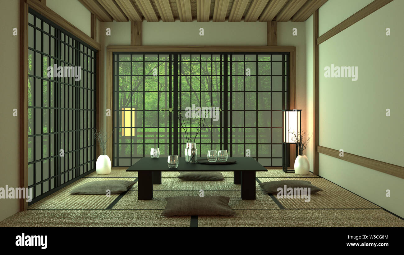 3d rendering japanese garden hi-res stock photography and images - Alamy