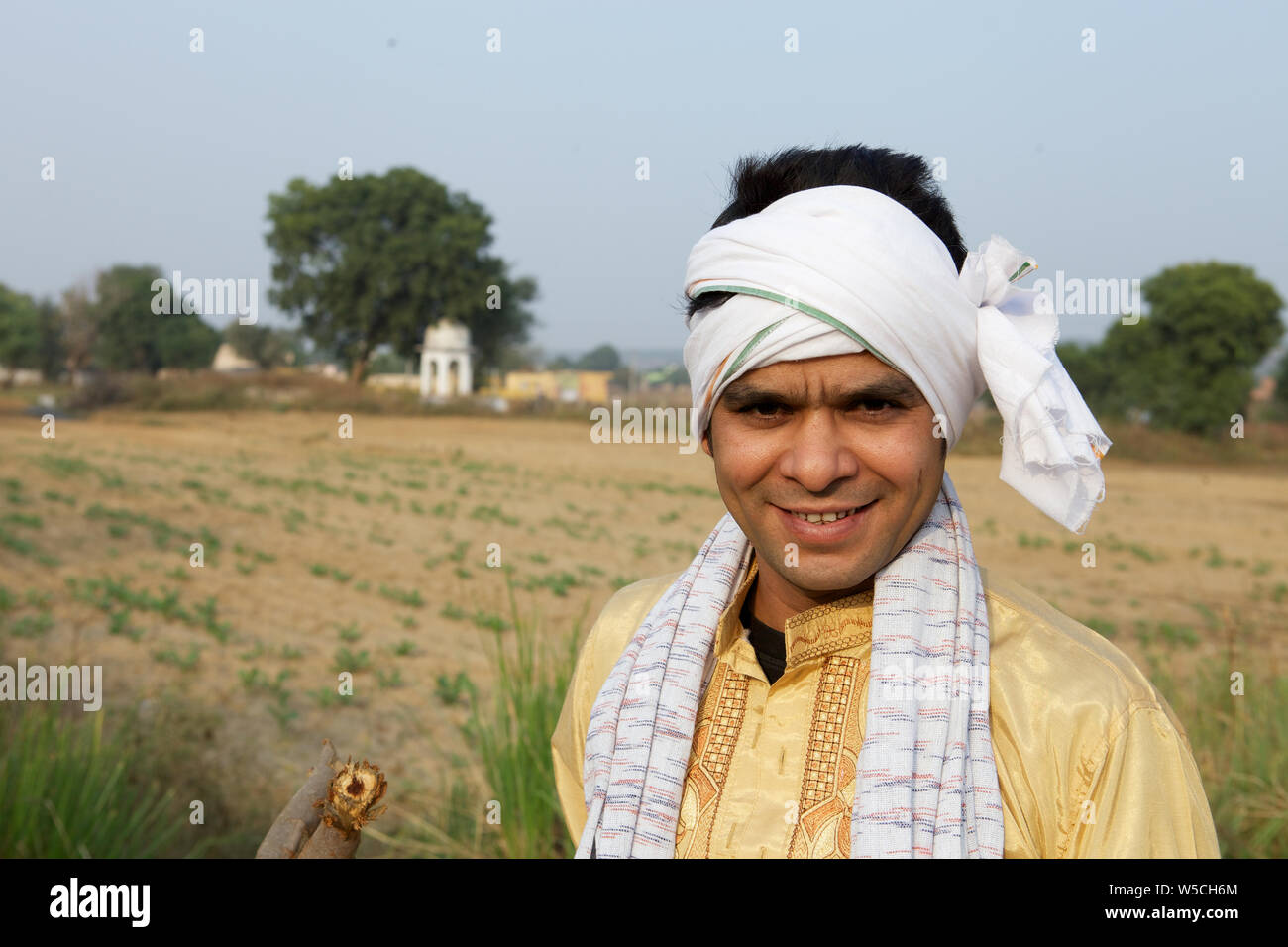 Close up of an Indian farmer smiling Stock Photo - Alamy