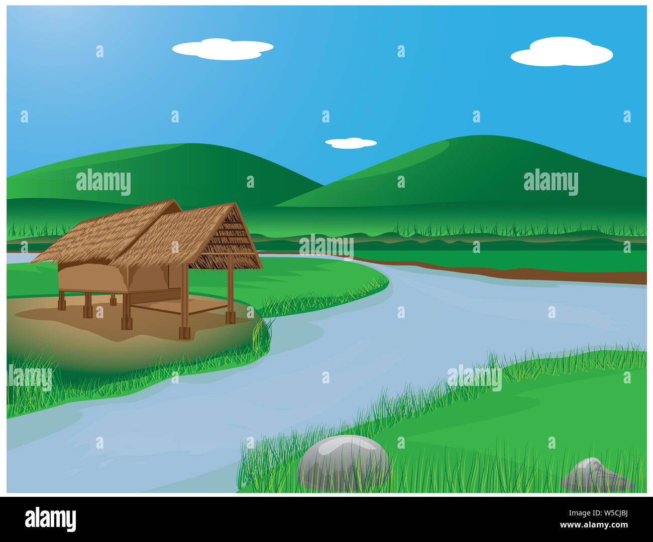 Straw hut Cut Out Stock Images & Pictures - Alamy