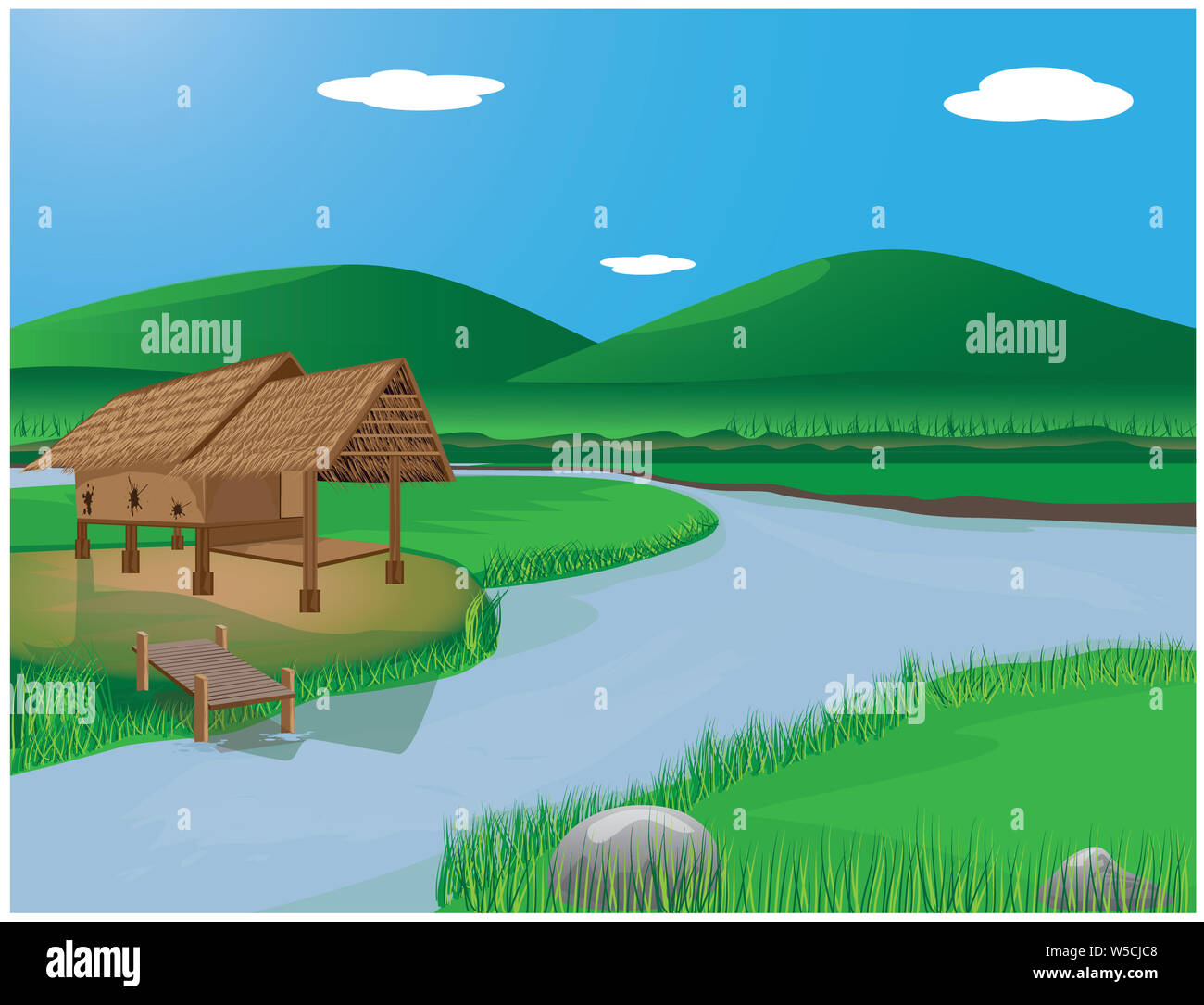 straw hut at countryside Stock Photo - Alamy