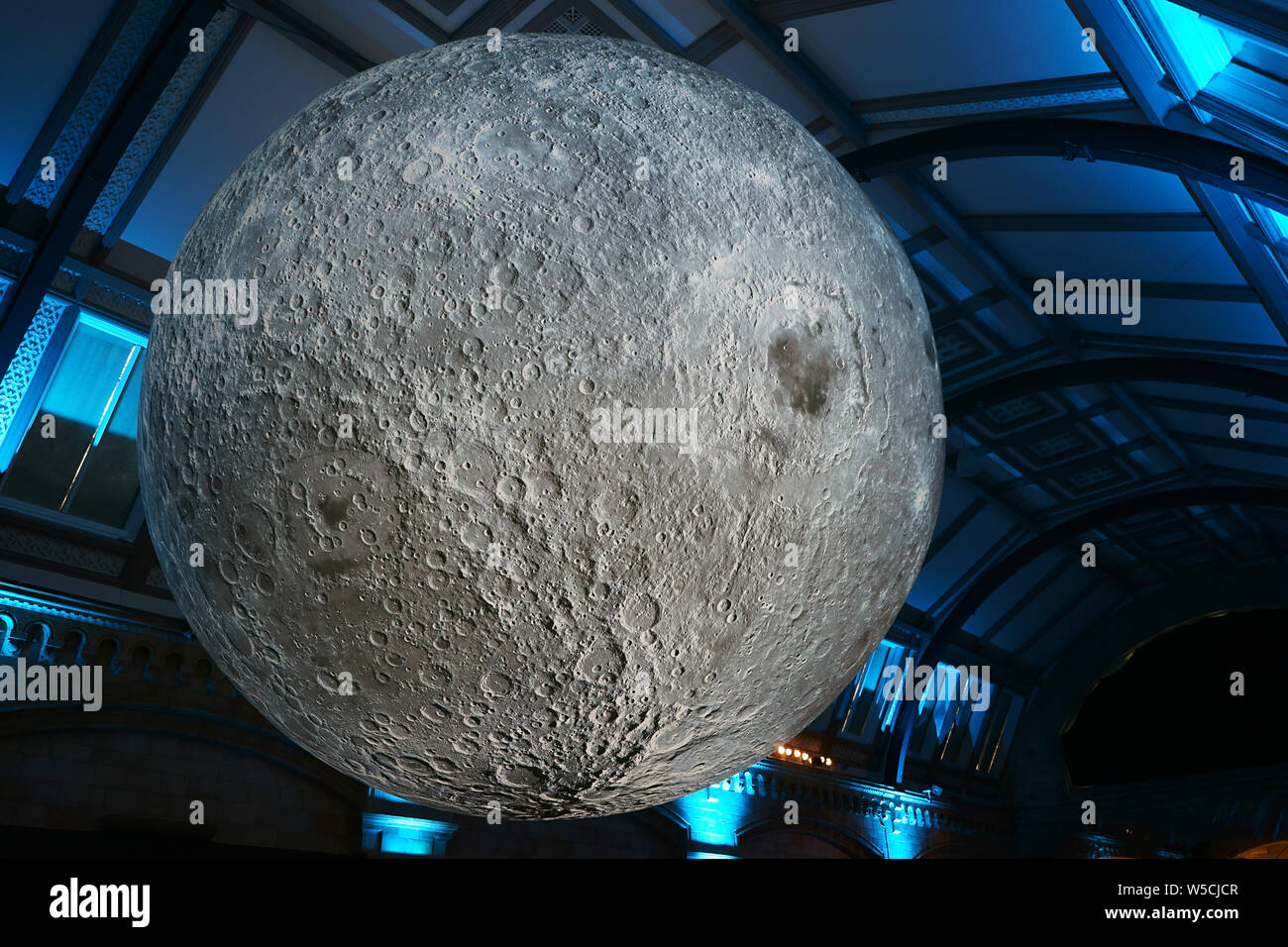 Natural history museum moon exhibition London UK Stock Photo - Alamy