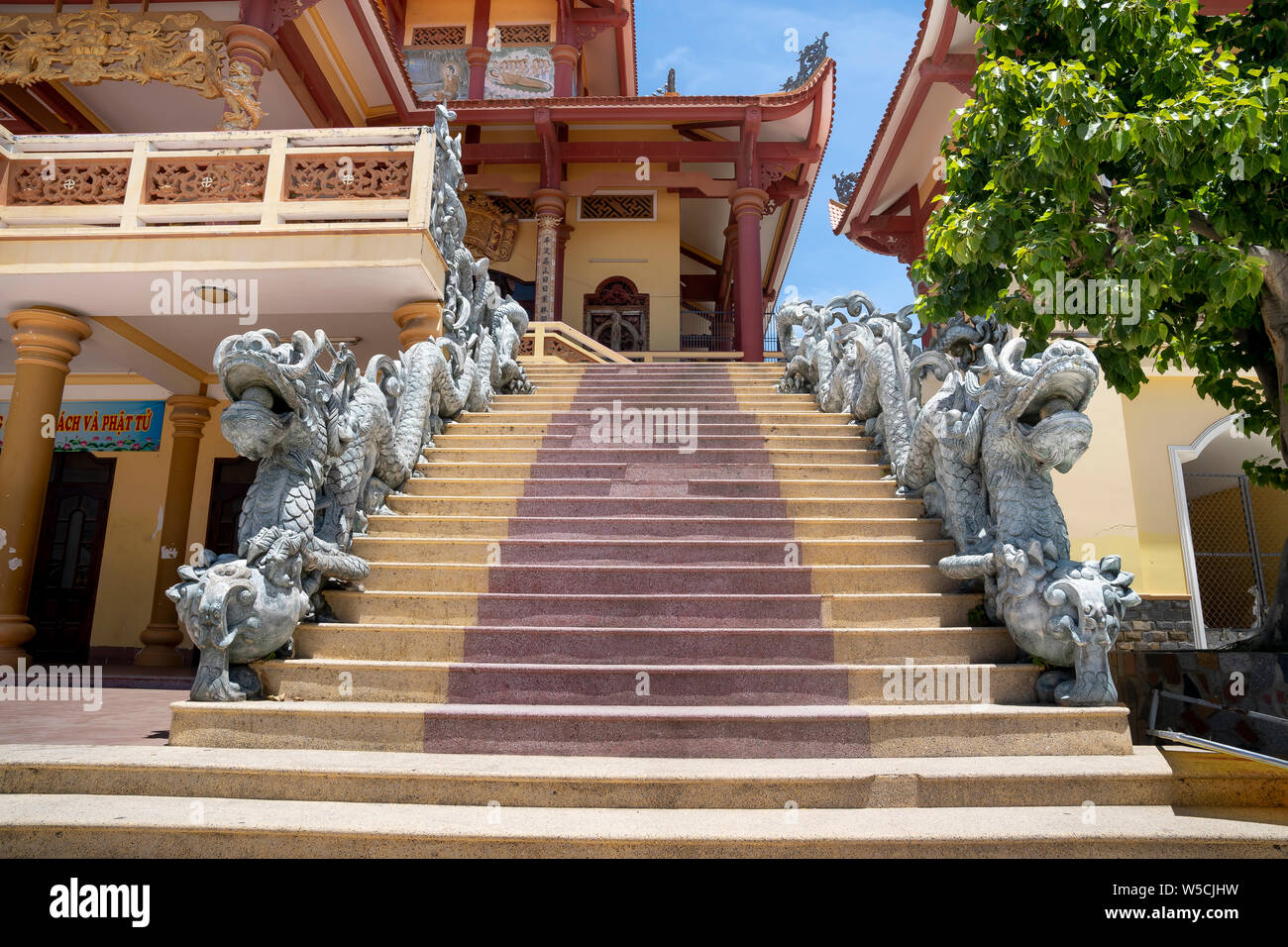 Close up stone dragon statue in the pagoda, Vietnam Symbol of ...