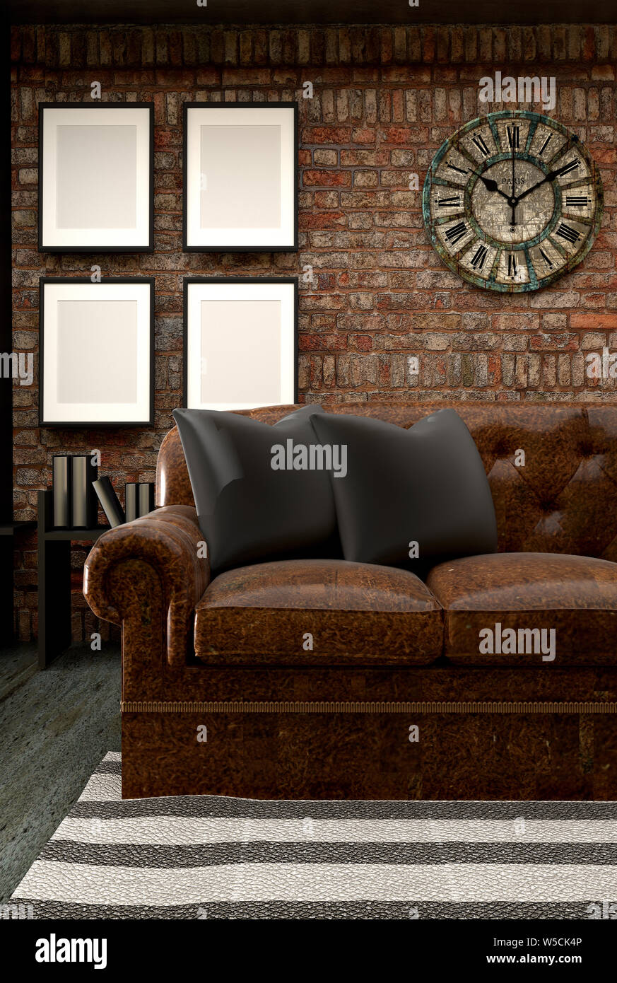 Comfortable empty loft interior hi-res stock photography and images - Alamy