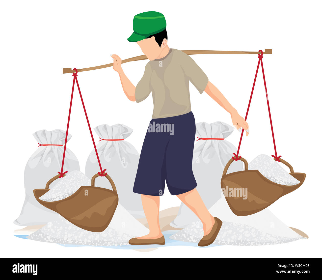agriculture work at saline field vector design Stock Photo - Alamy