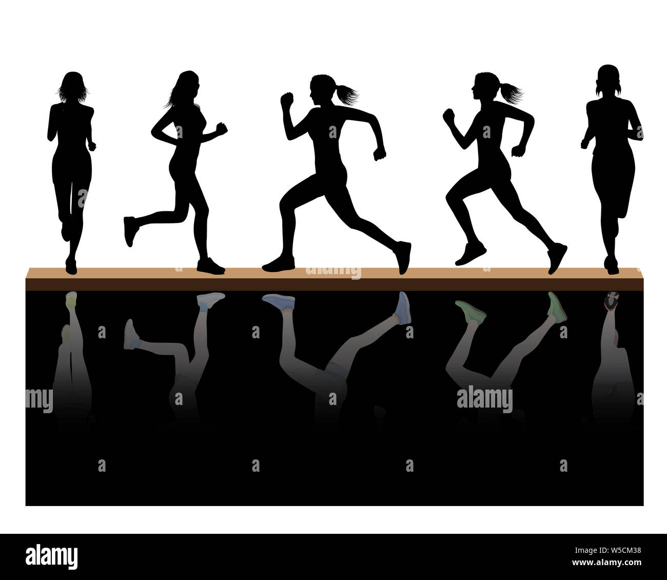 woman run exercise vector design Stock Photo - Alamy