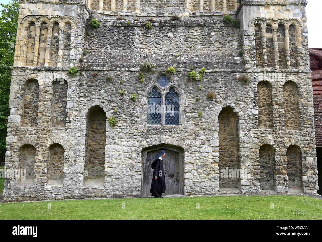 Mother Mary David walks in the grounds of St. MaryÕs Abbey, also known ...