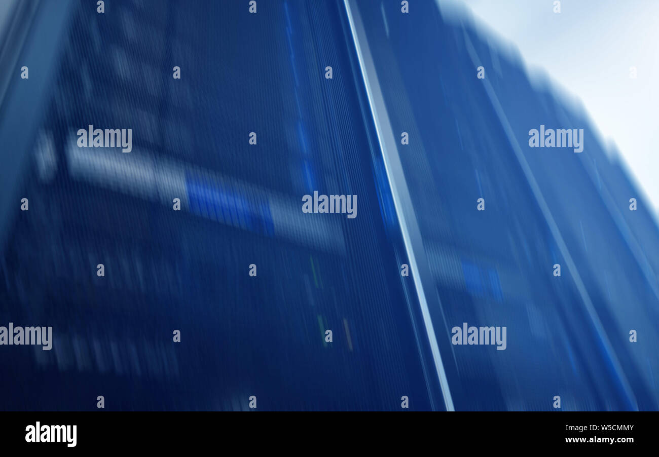 Server Racks In Empty Secure Computer Data Centre Stock Photo - Alamy