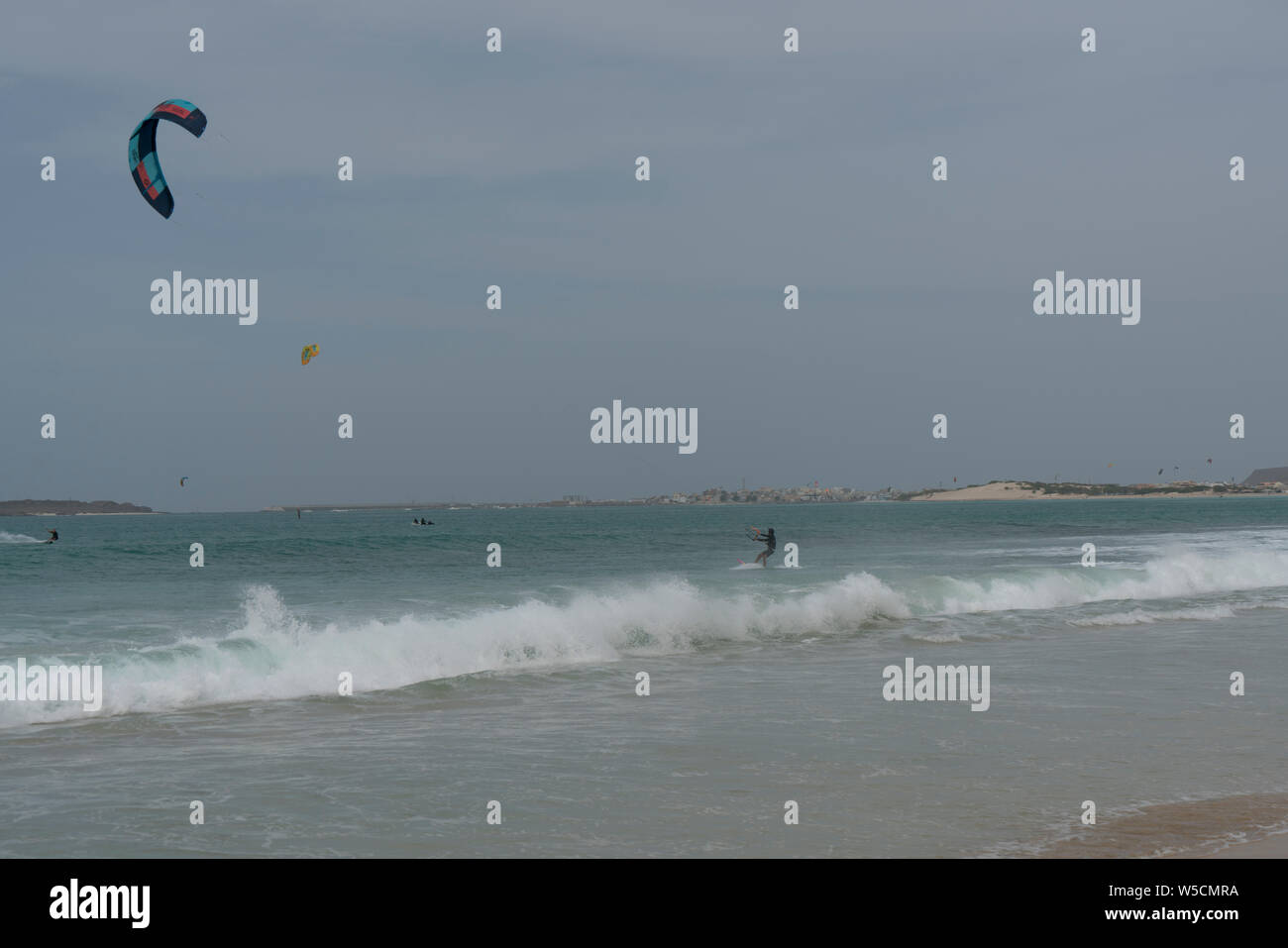 Kite surfing, CapeVerde, Boa Vista, travel destination, dramatic Stock ...