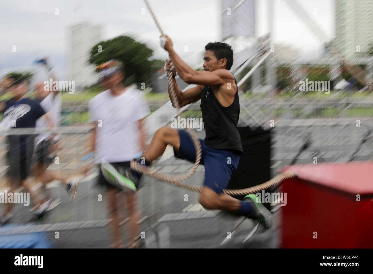 Manila, Philippines. 28th July, 2019. A contestant participates in the ...