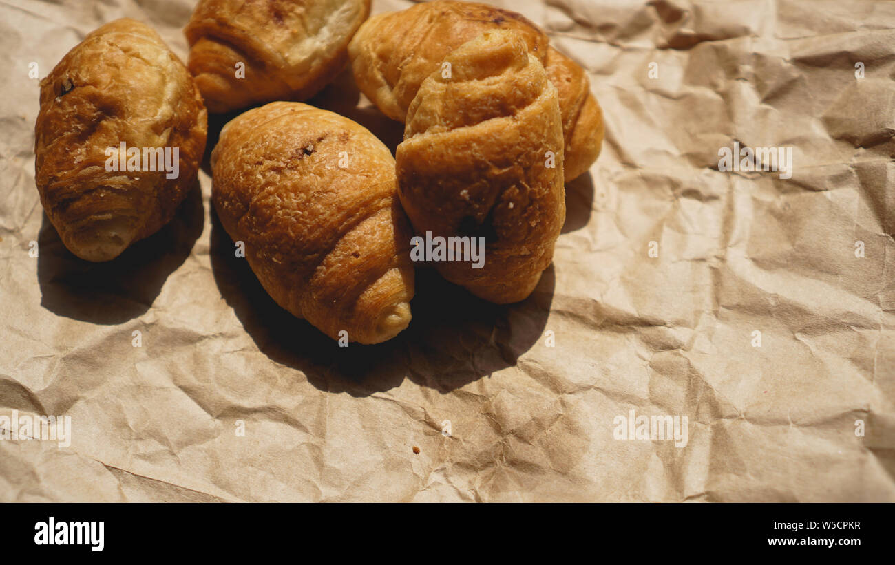 French croissant on craft hi-res stock photography and images - Alamy