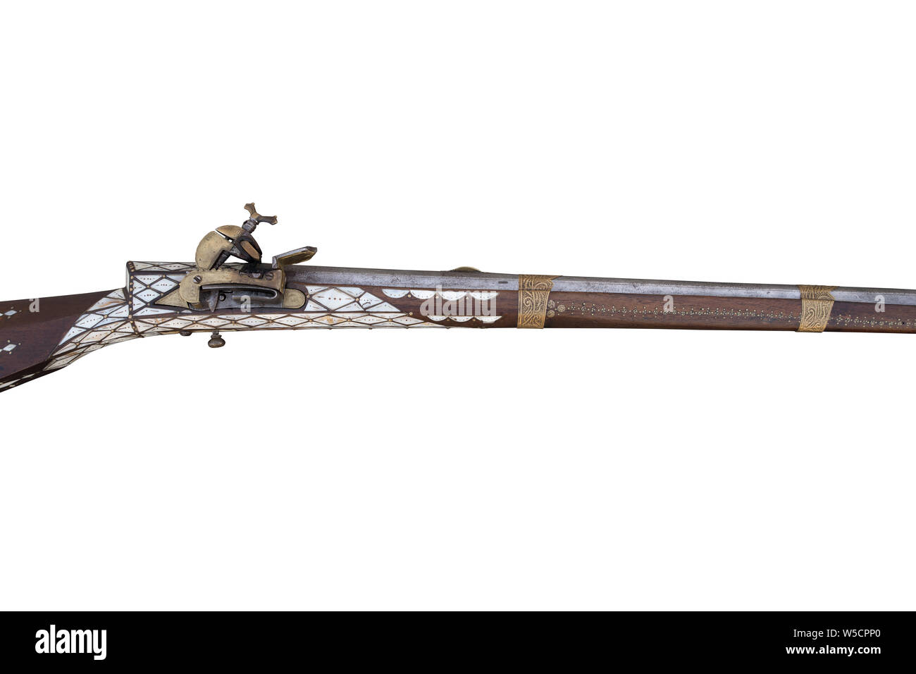 Ancient musket isolated on white background Stock Photo - Alamy