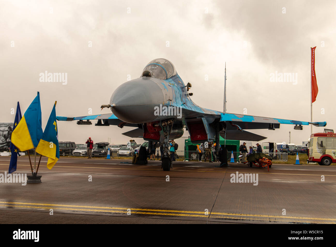 Sukhoi Su-27UB 'Flanker' on static display from the 831st TAB of the ...