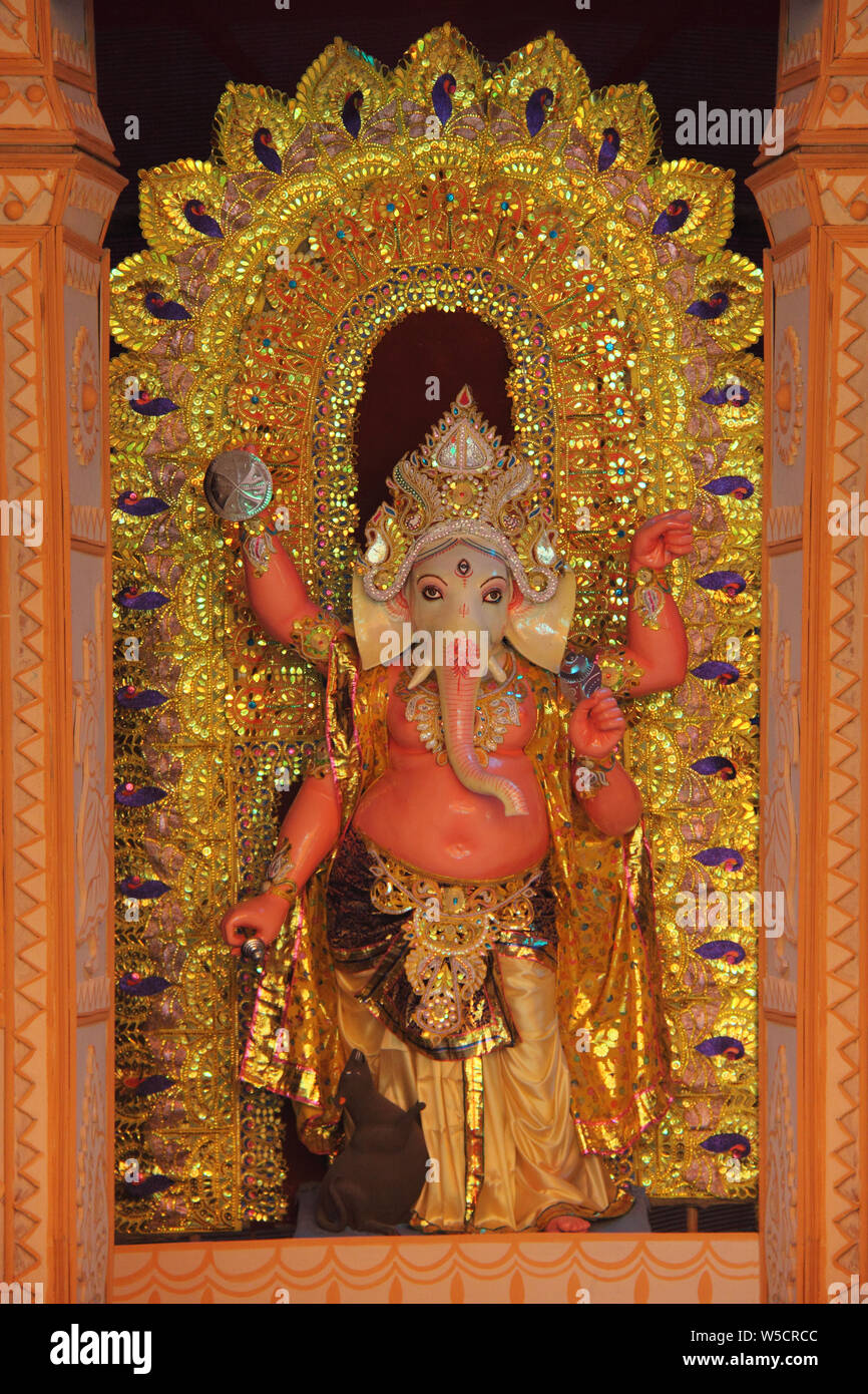 Statue of Lord Ganesha in a temple, India Stock Photo - Alamy