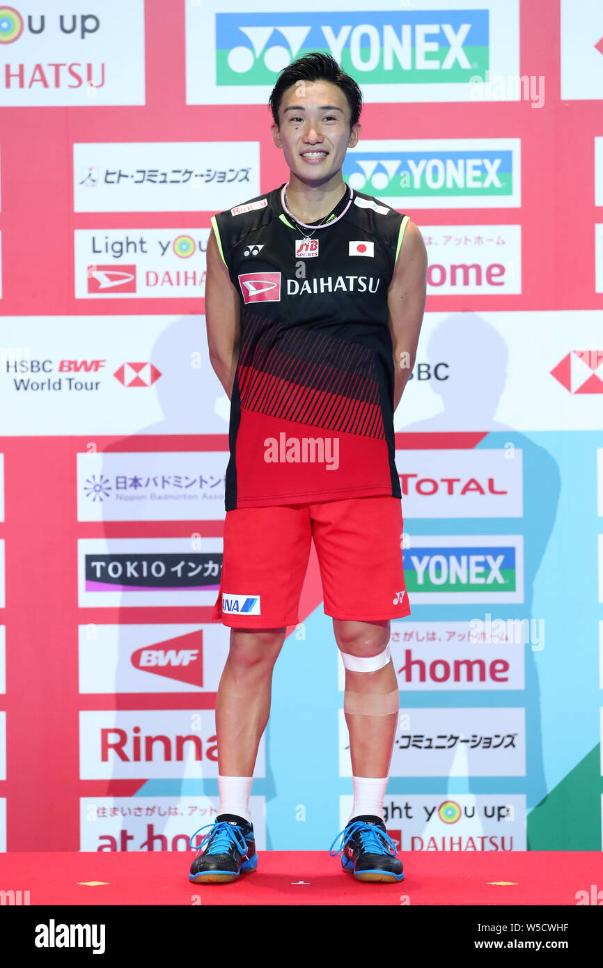 Tokyo, Japan. 28th July, 2019. Kento Momota (JPN) Badminton : Daihatsu Yonex Japan Open 2019 Men ...