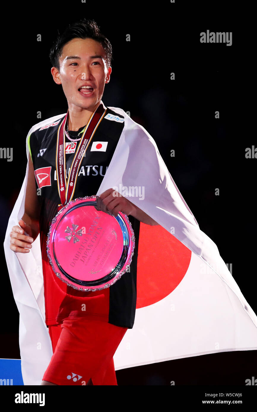 Tokyo, Japan. 28th July, 2019. Kento Momota (JPN) Badminton : Daihatsu Yonex Japan Open 2019 Men ...