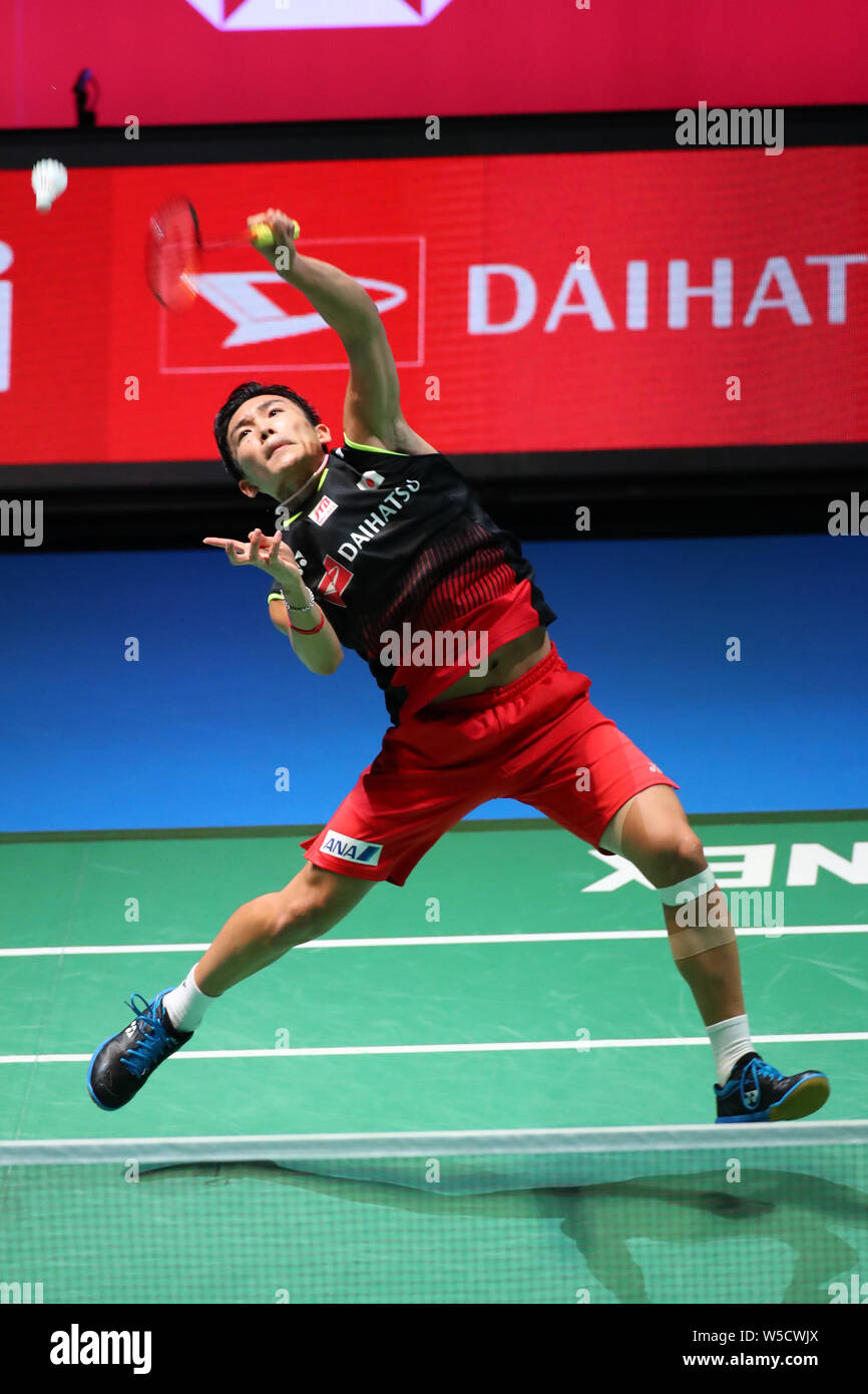 Tokyo, Japan. 28th July, 2019. Kento Momota (JPN) Badminton : Daihatsu Yonex Japan Open 2019 Men ...