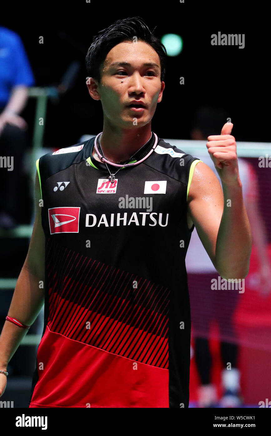 Tokyo, Japan. 28th July, 2019. Kento Momota (JPN) Badminton : Daihatsu Yonex Japan Open 2019 Men ...