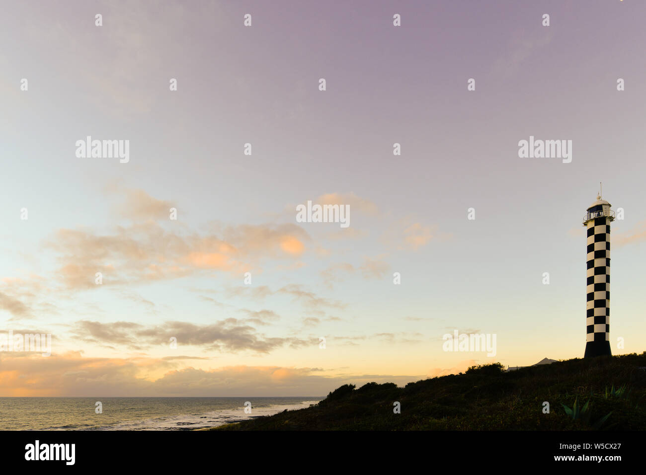 Bunbury Lighthouse at Night with Stars and Moon Sky Western Australia ...