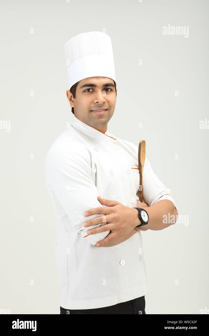 Indian male chef standing hi-res stock photography and images - Alamy