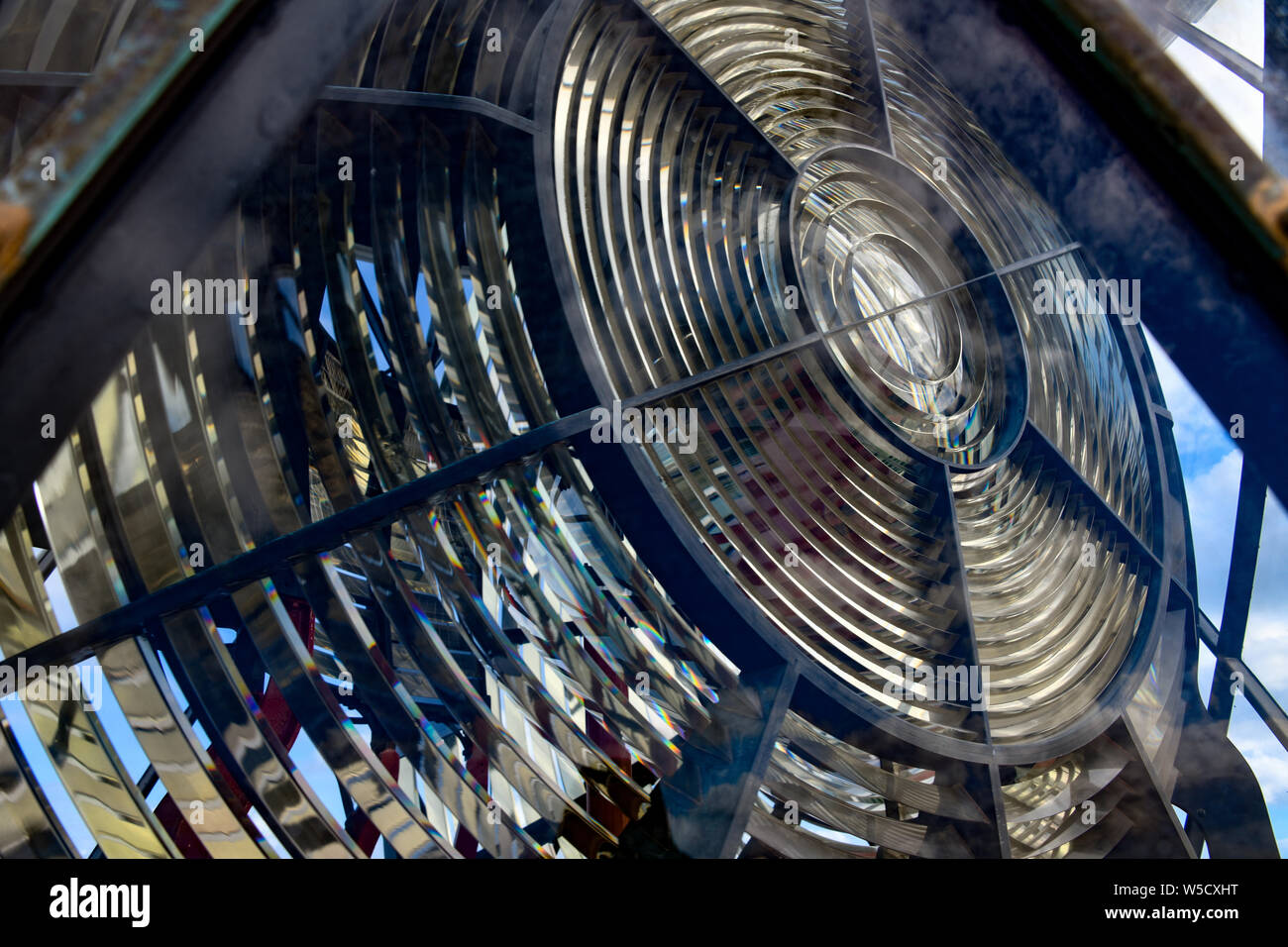 Cape Naturaliste Lighthouse light lens, Western Australia Stock Photo ...