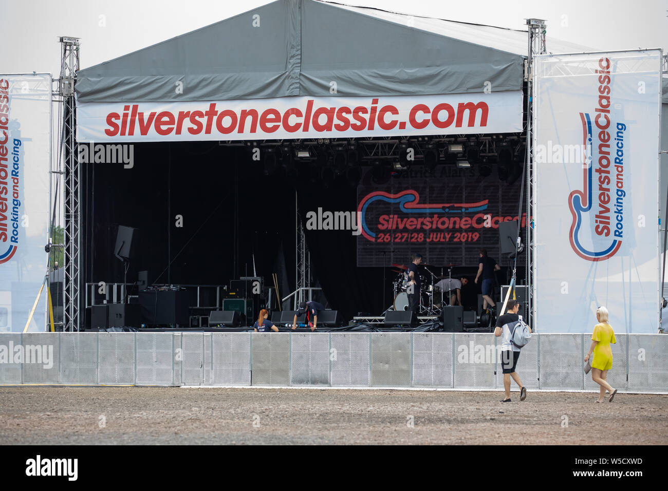 Music stage at Silverstone Classic Stock Photo - Alamy
