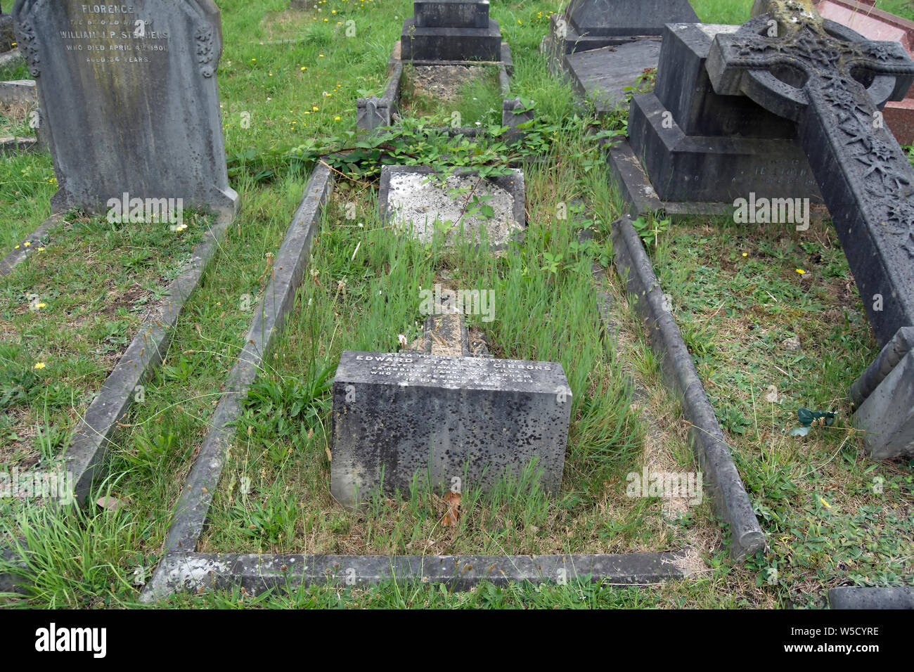 the dilapidated grave of edward stanley gibbons, stamp dealer and ...