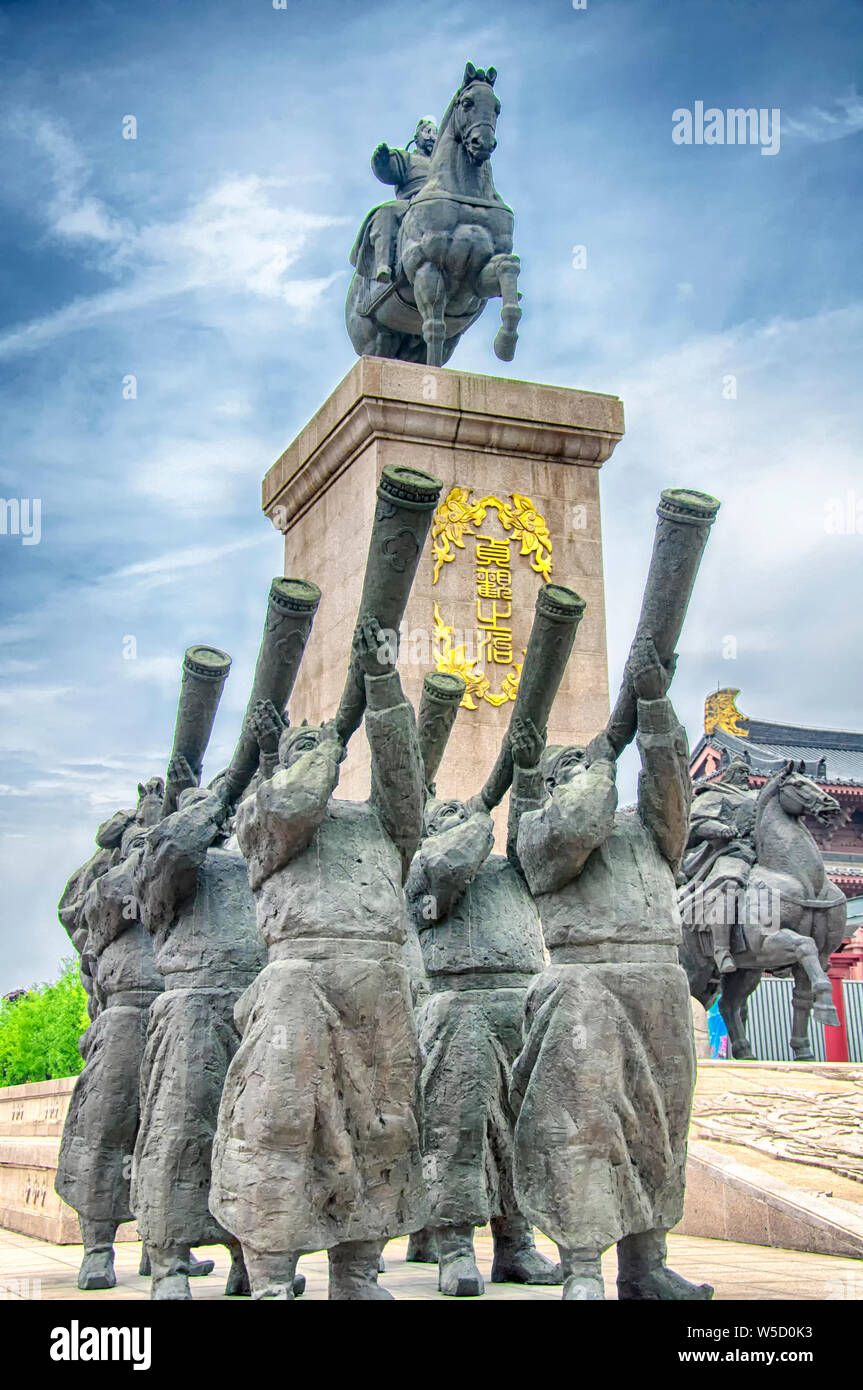 August 19, 2015. Xian, China. Emperor Taizong from the tang dynasty and ...