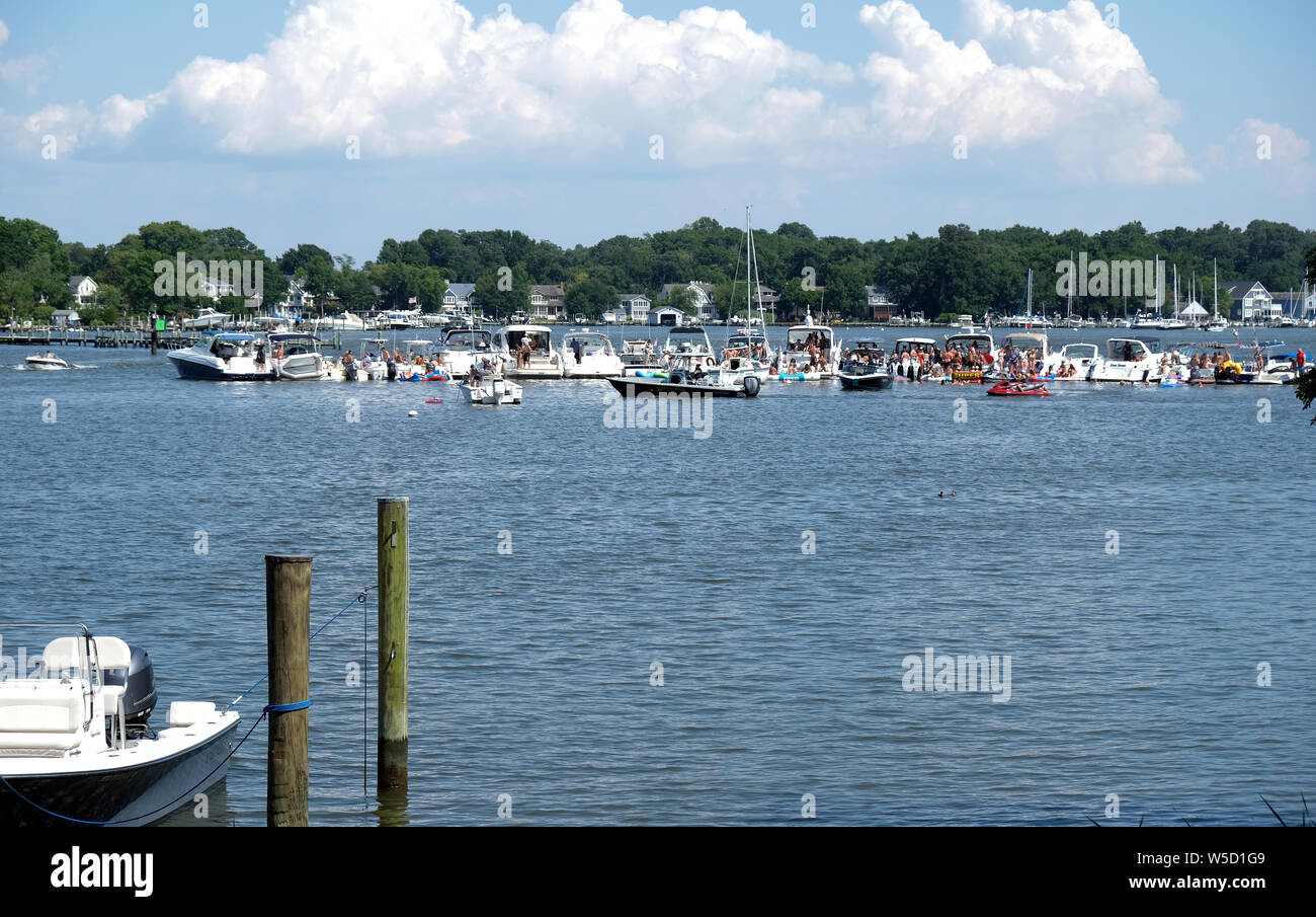 Boats On the Severn River Summer 2019 in Annapolis, MD Stock Photo - Alamy